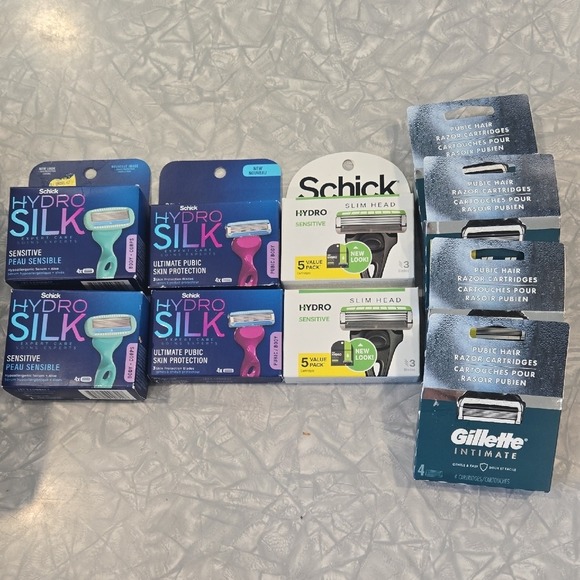 Schick & Gillette | Bath & Body | Schick Hydro Silk Razor Cartridges ...